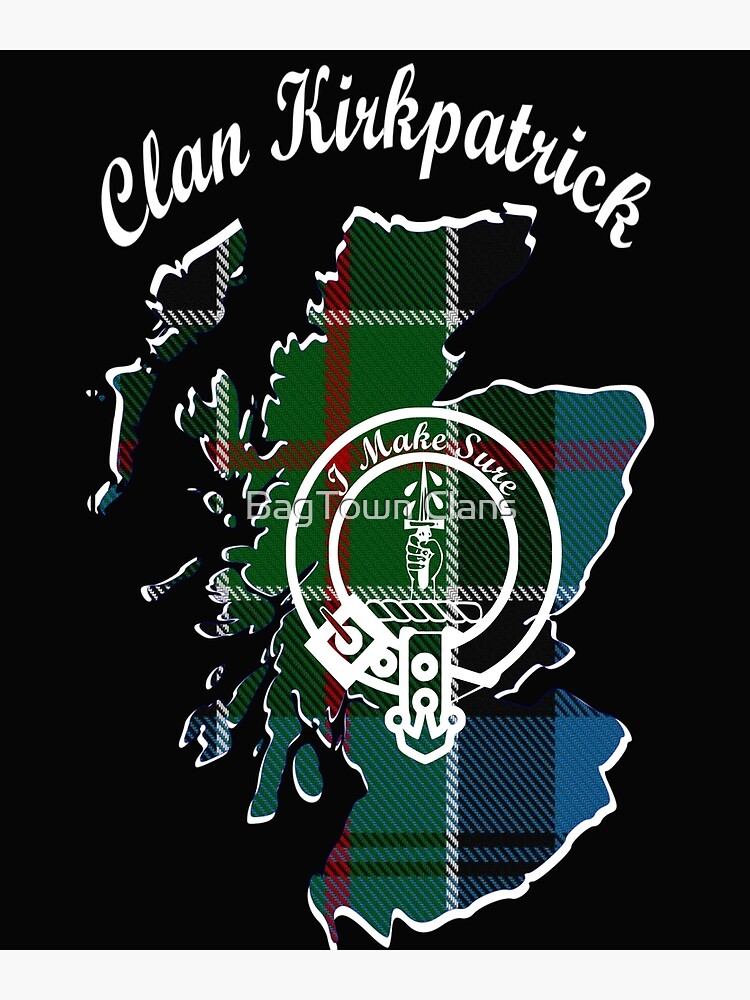"Clan Kirkpatrick Scotland Map Crest" Photographic Print for Sale by ...