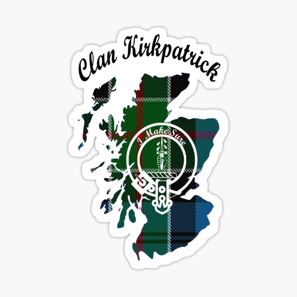 "Clan Kirkpatrick Scotland Map Crest" Sticker by ljrigby | Redbubble