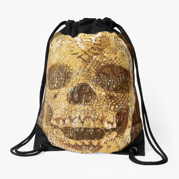 "pixilated skull 003 by #RootCat" Drawstring Bag for Sale by Grimm-Land ...