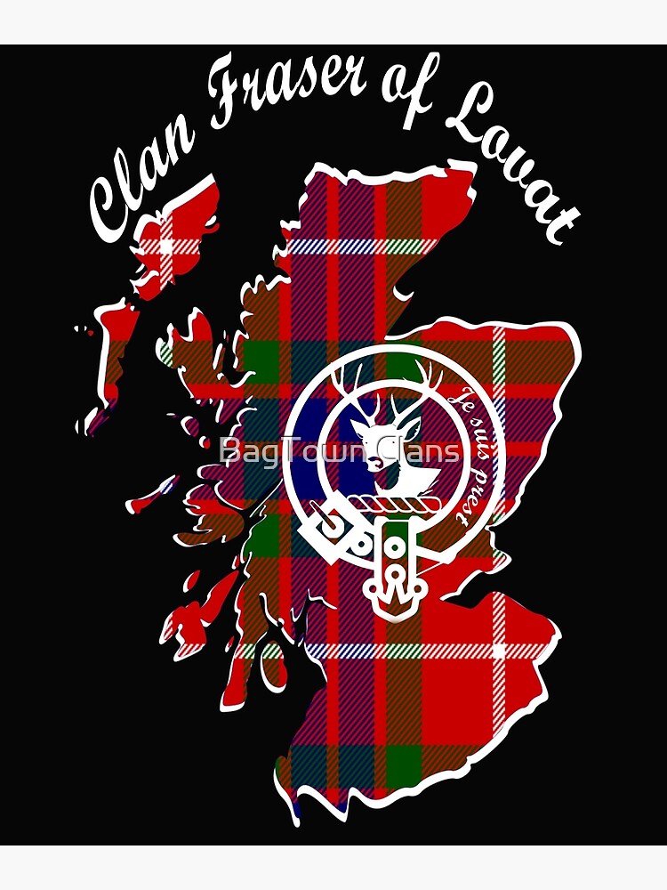 "Clan Fraser of Lovat Scotland Map Crest" Art Print by ljrigby | Redbubble