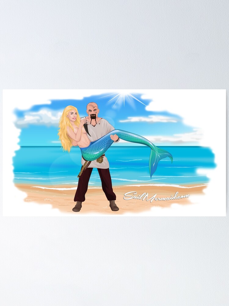 "Viking & Mermaid" Poster for Sale by SailMermaid | Redbubble