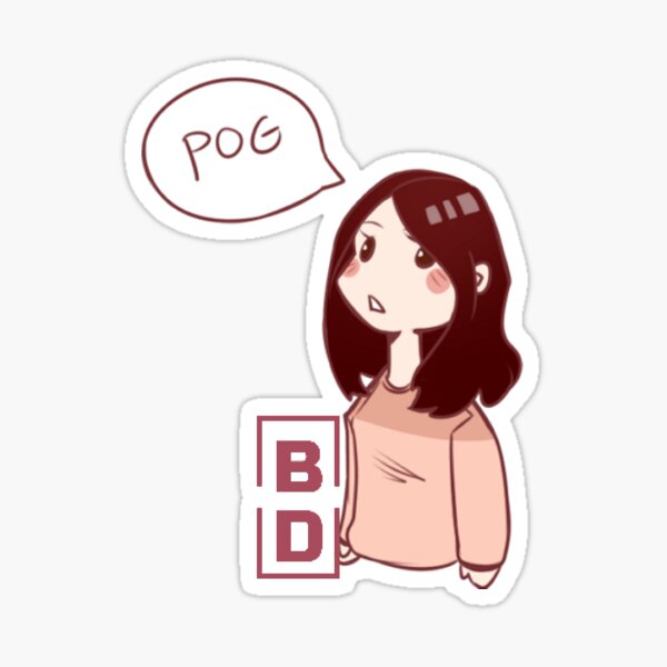 "Pog Sticker" Sticker for Sale by BrennaDolce | Redbubble