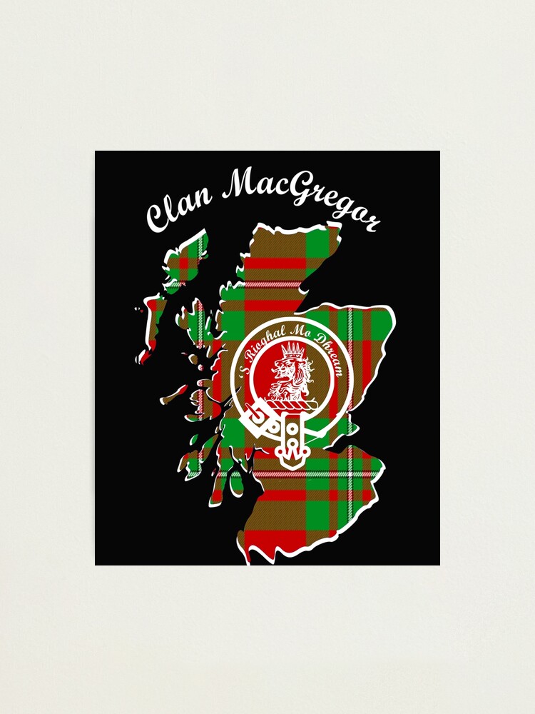 "Clan MacGregor Scotland Map Crest" Photographic Print for Sale by ...