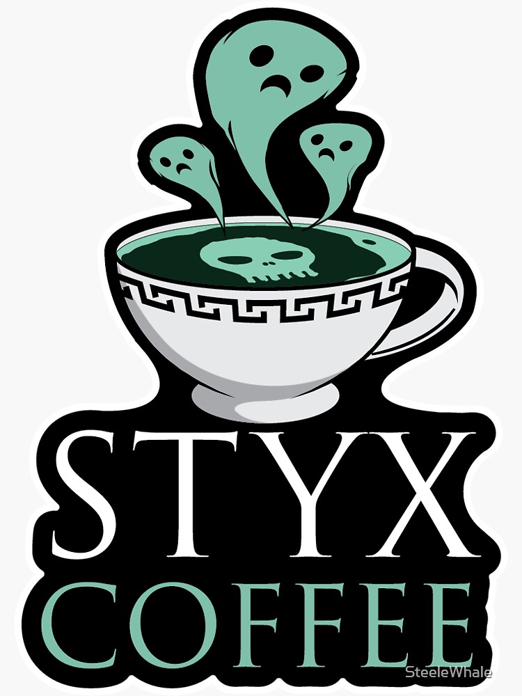 "STYX Coffee" Sticker for Sale by SteeleWhale | Redbubble