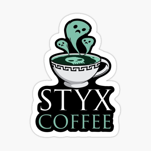 "STYX Coffee" Sticker for Sale by SteeleWhale | Redbubble