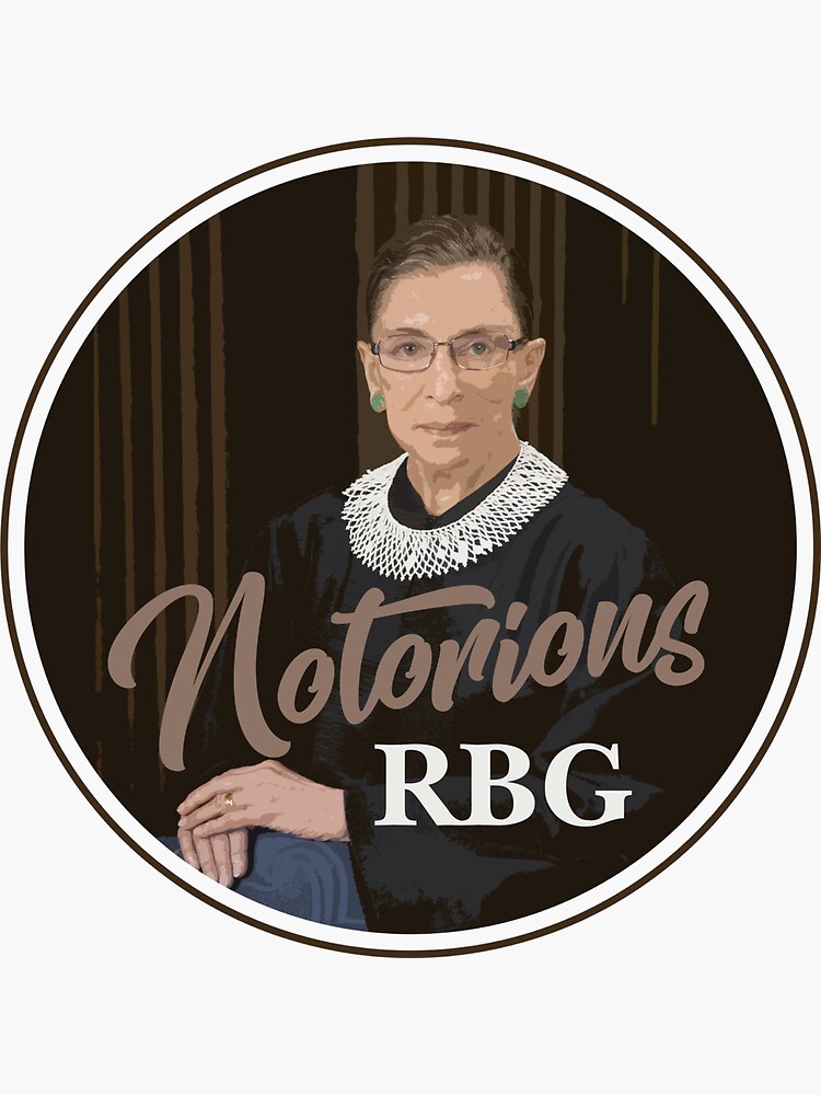 "Notorious RBG" Sticker for Sale by YAnna9 | Redbubble