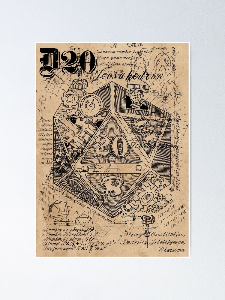 "The D20" Poster for Sale by artlahdesigns | Redbubble