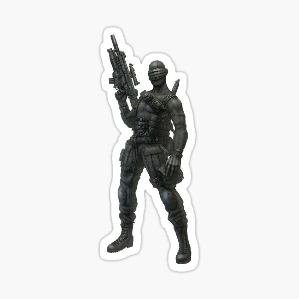"Gi Joe Ninja Snake Eyes Sticker" Sticker for Sale by aliberalino ...