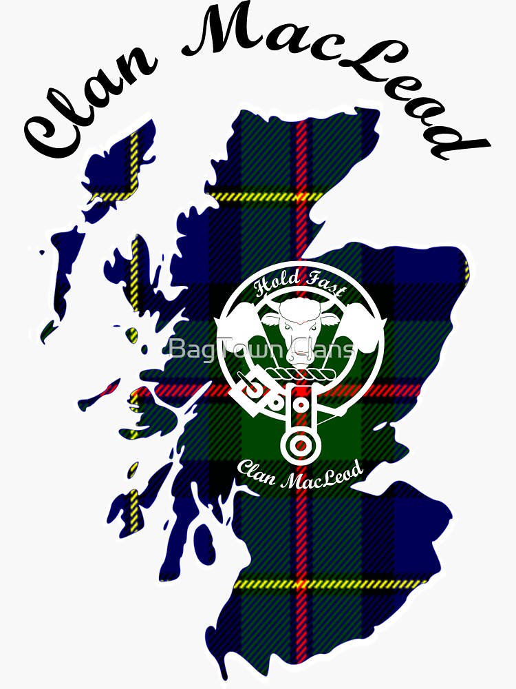"Clan MacLeod Scotland Map Crest" Sticker for Sale by ljrigby | Redbubble