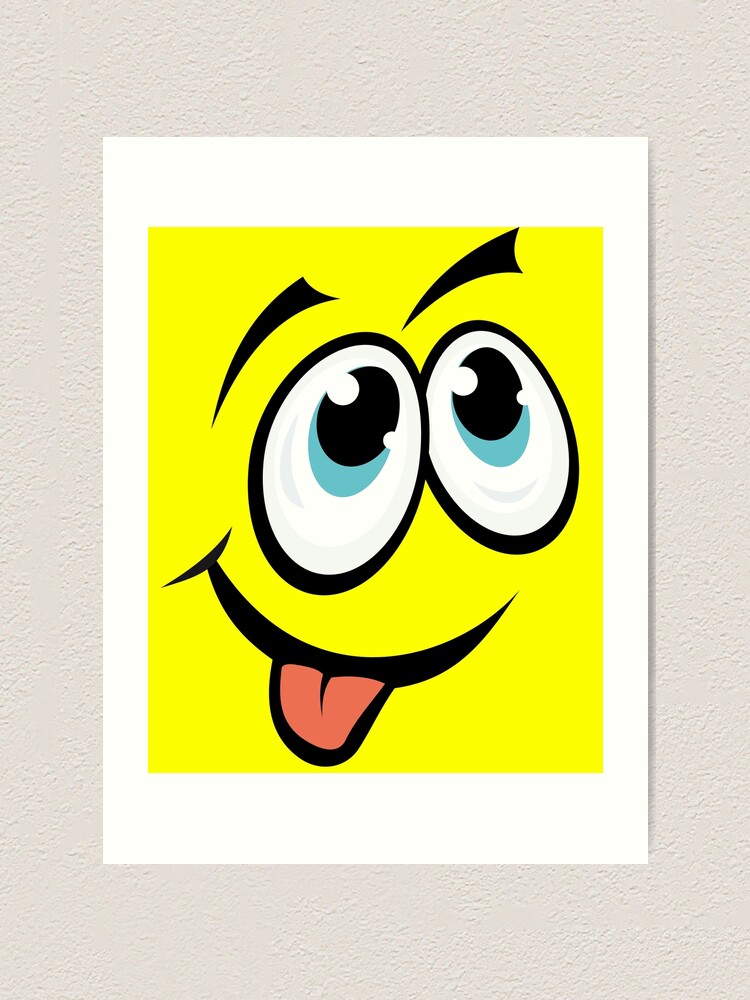 "Funny Happy Goofy Face Emoji Emoticon Halloween Costume" Art Print by ...