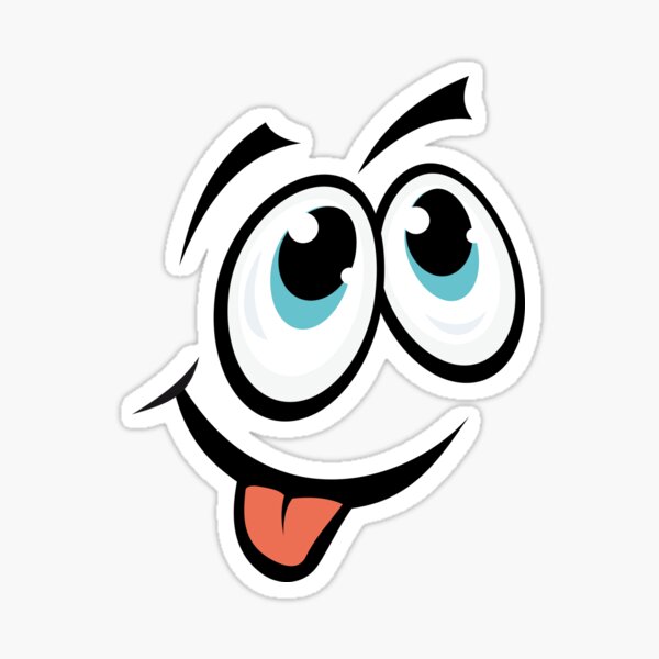 "Funny Happy Goofy Face Emoji Emoticon Halloween Costume" Sticker by ...