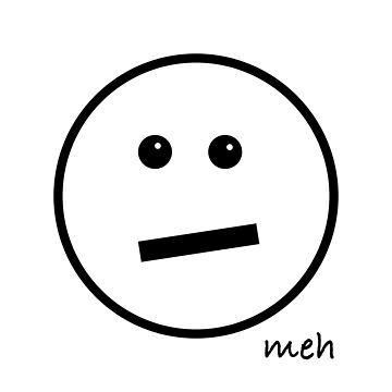 "Meh Face - Oversized" Poster for Sale by Whoopsidoodle | Redbubble