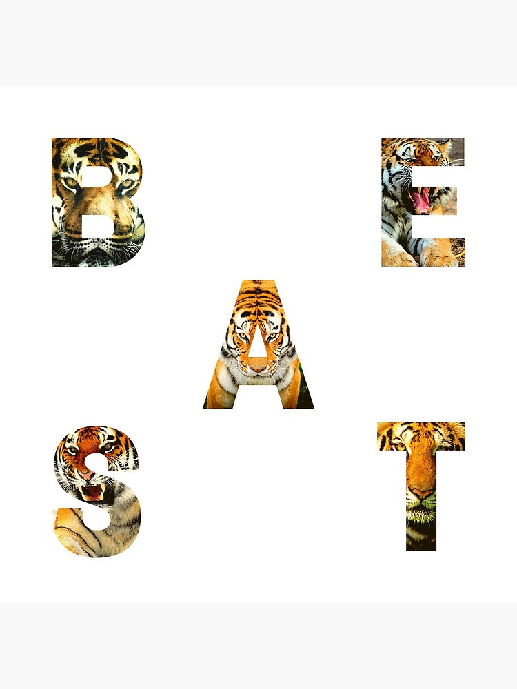 "BEAST Tiger Single Letters Pack" Poster by StayCuztom | Redbubble