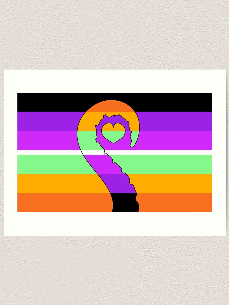 "Terato Pride Flag with Tentacle" Art Print for Sale by Cmakesp | Redbubble