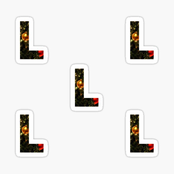 Pegatina «Paquete de pegatinas de la letra L del árbol de Navidad» de ...