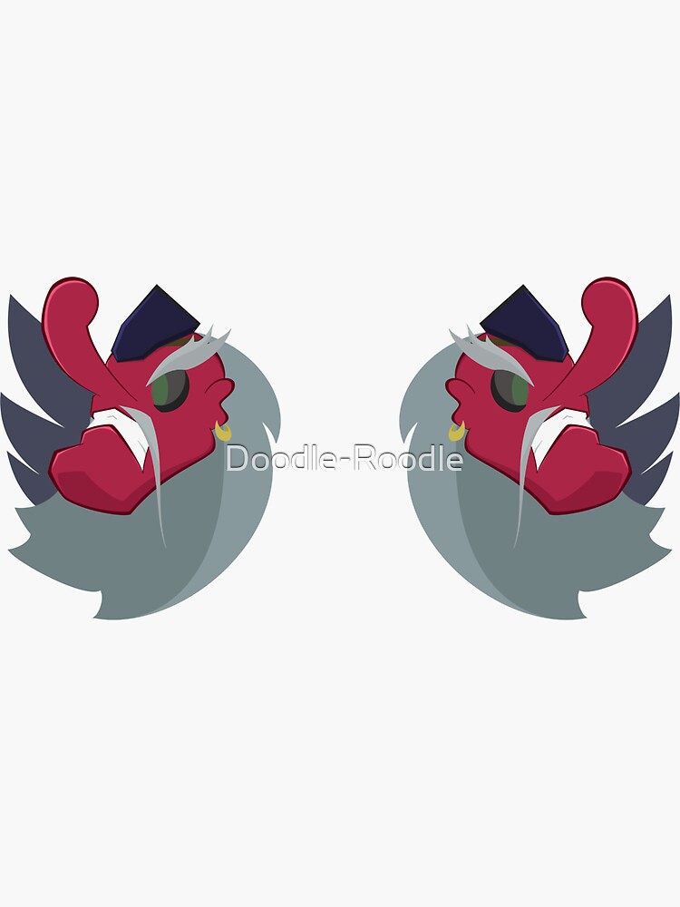 "Dual Tengu Masks" Sticker by Doodle-Roodle | Redbubble