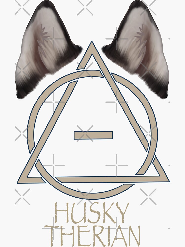 ""Husky Therian" Theta Delta" Sticker for Sale by DraconicsDesign ...