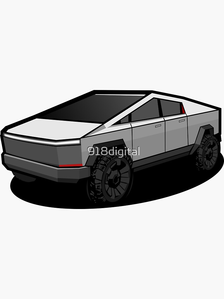 "Cybertruck " Sticker for Sale by 918digital | Redbubble