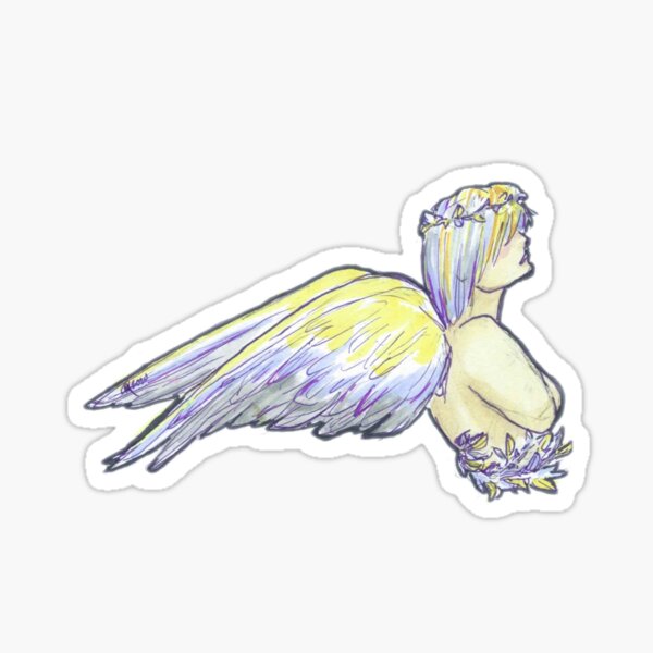 "Non-Binary Pride Angel" Sticker by IllegalBees | Redbubble