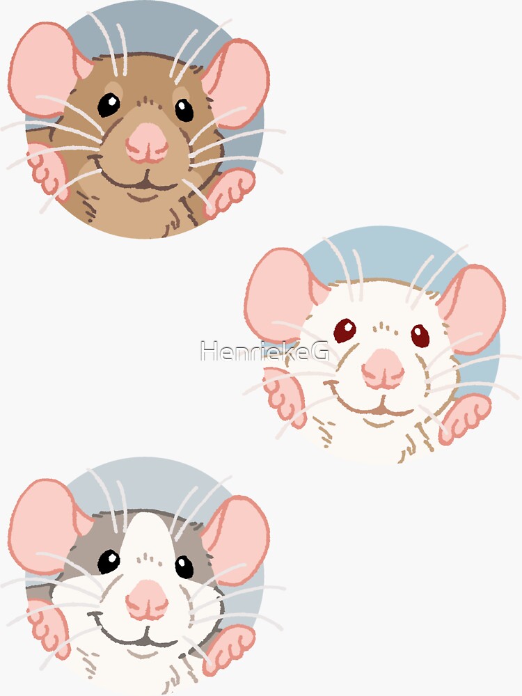 "Rat stickers" Sticker for Sale by HenriekeG | Redbubble