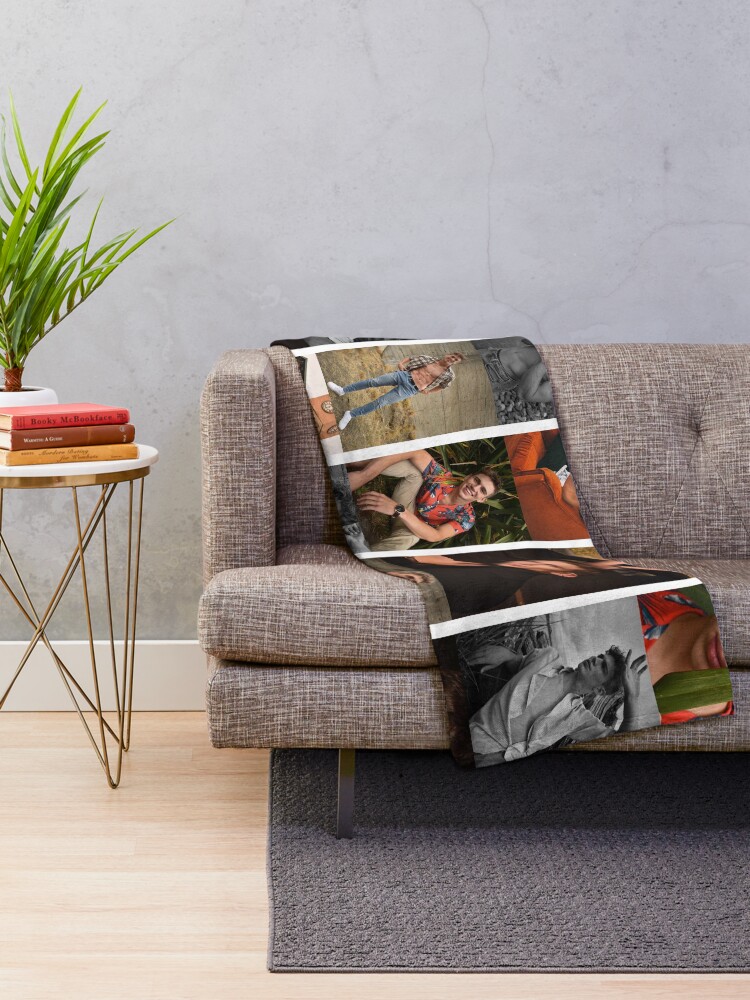 "Vinnie Hacker Modeling Collage" Throw Blanket for Sale by ...