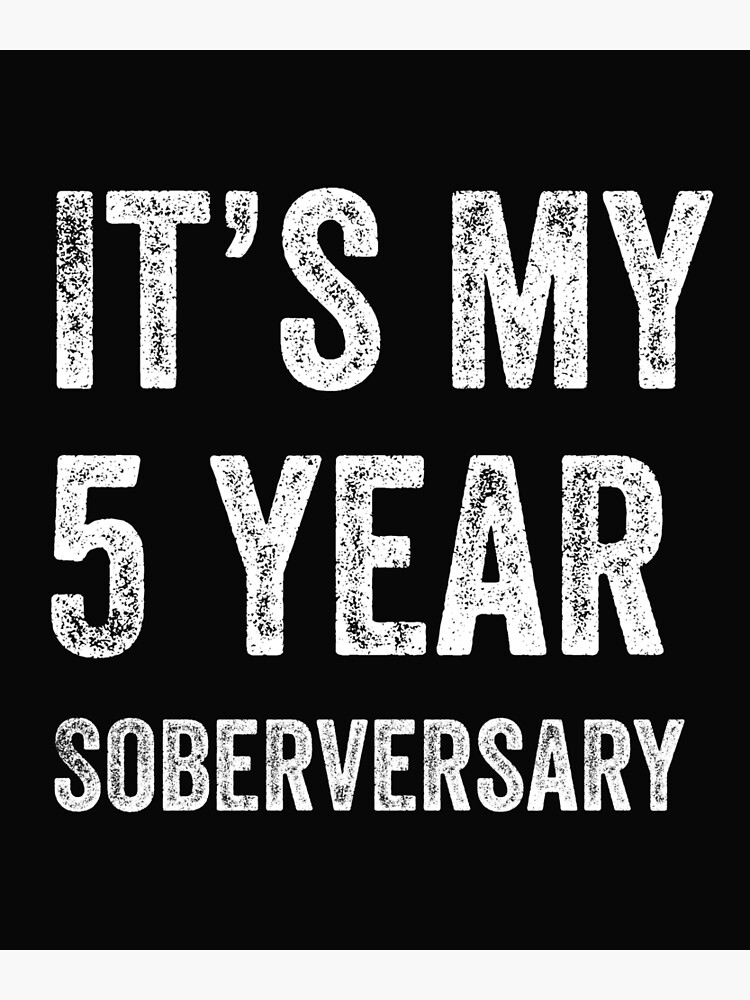 "5 Year sobriety Anniversary Gift 5th Year Anniversary Sober product ...