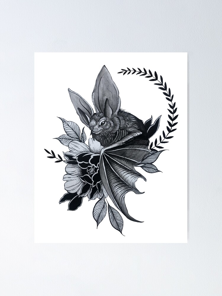 "Long Eared Bat" Poster by Ibnib | Redbubble