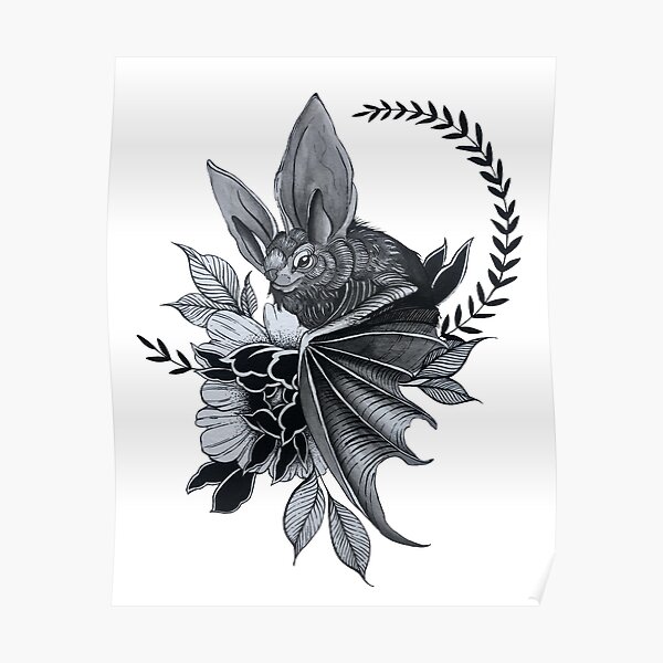 "Long Eared Bat" Poster by Ibnib | Redbubble