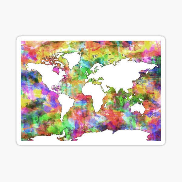 "World Map " Sticker by BekimART | Redbubble