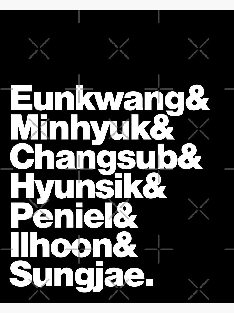 "BTOB & members names" Sticker for Sale by lovely-day | Redbubble