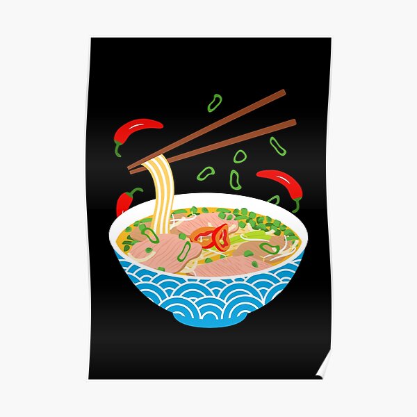 "Asian Vietnamese Pho " Poster by Lulupainting | Redbubble