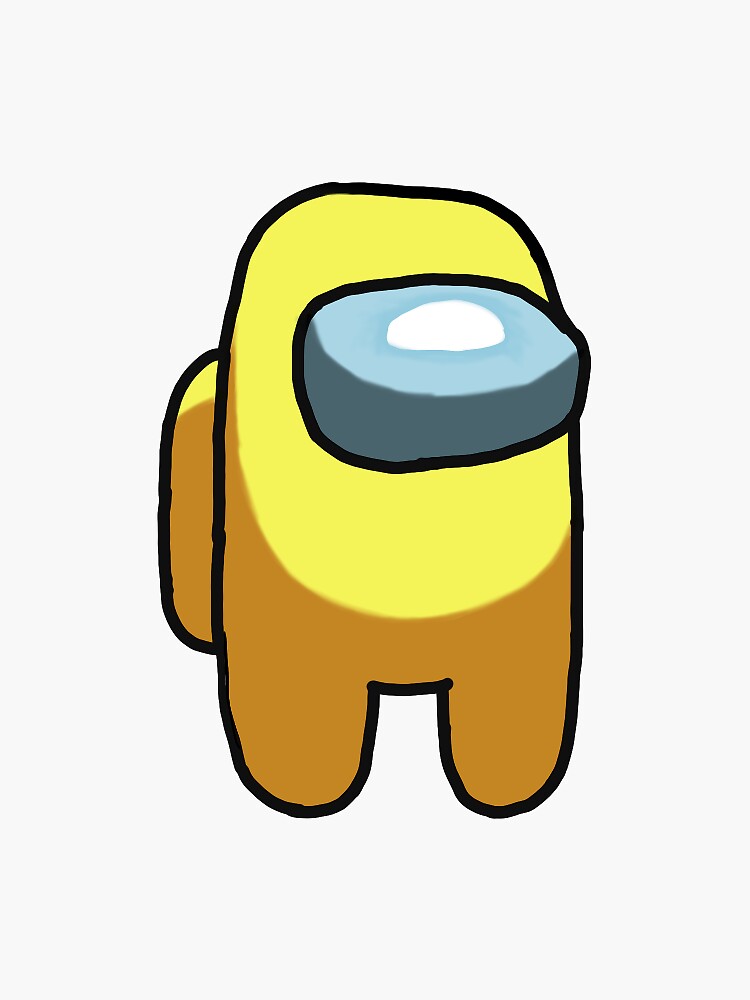 "Yellow is sus " Sticker for Sale by Amongus0 | Redbubble