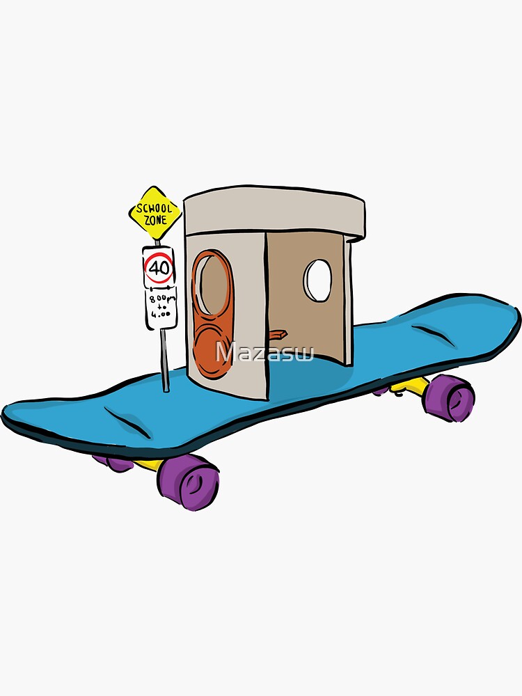 "Canberra bus in a school zone." Sticker by Mazasw | Redbubble