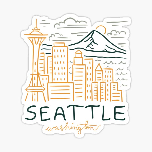 "Simple Seattle" Sticker for Sale by HellaNorthwest | Redbubble