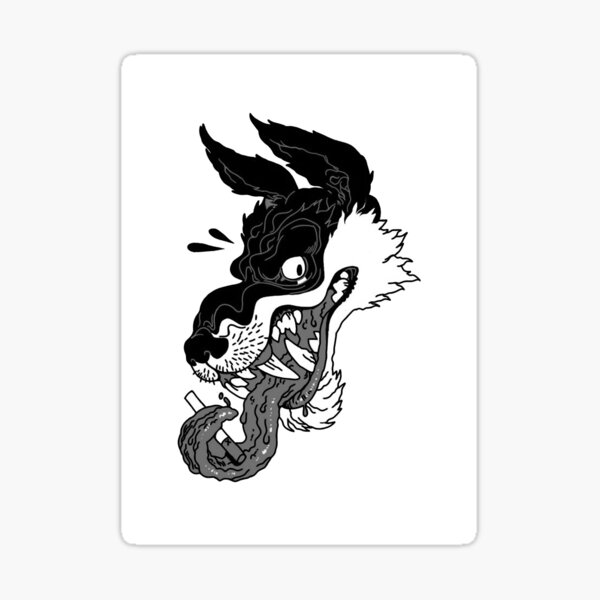 "black wolf" Sticker by lether | Redbubble