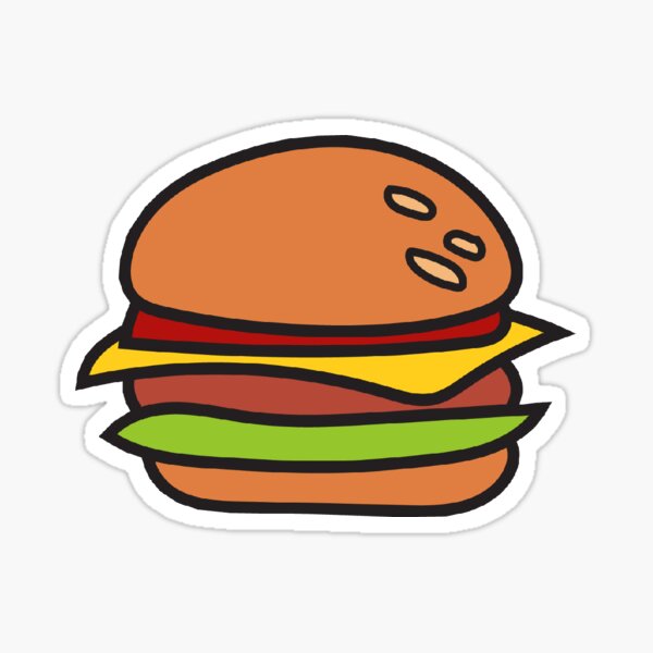 "Cheeseburger" Sticker for Sale by stikstok | Redbubble