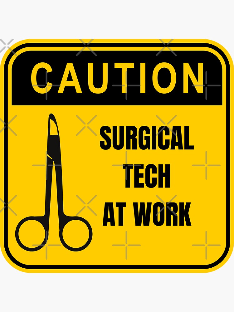 "Surgical tech" Sticker for Sale by workallday | Redbubble