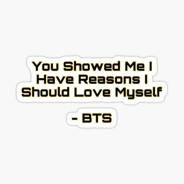 "BTS Quotes" Sticker for Sale by Toni-Roni21 | Redbubble