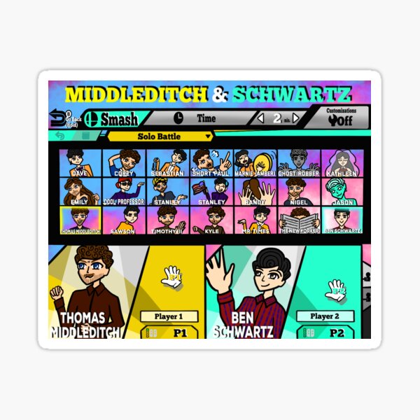"Middleditch and Schwartz: Full First Season" Sticker for Sale by ...