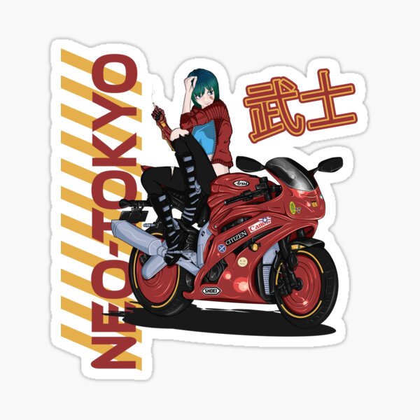 "Neo-Tokyo Samurai" Sticker for Sale by simonbreeze | Redbubble