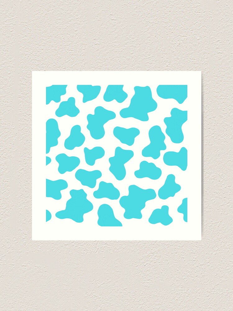 "blue moo print |cow aesthetic " Art Print for Sale by purvigujar ...