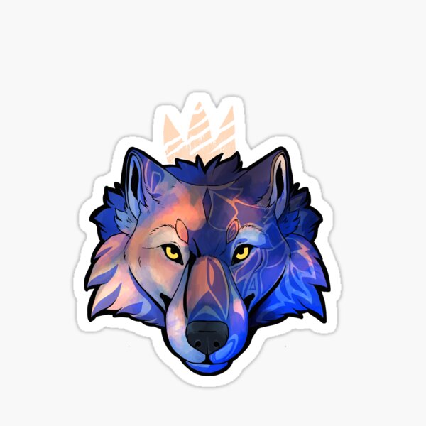 "Wolf crown head, werewolf queen or king " Sticker for Sale by ...