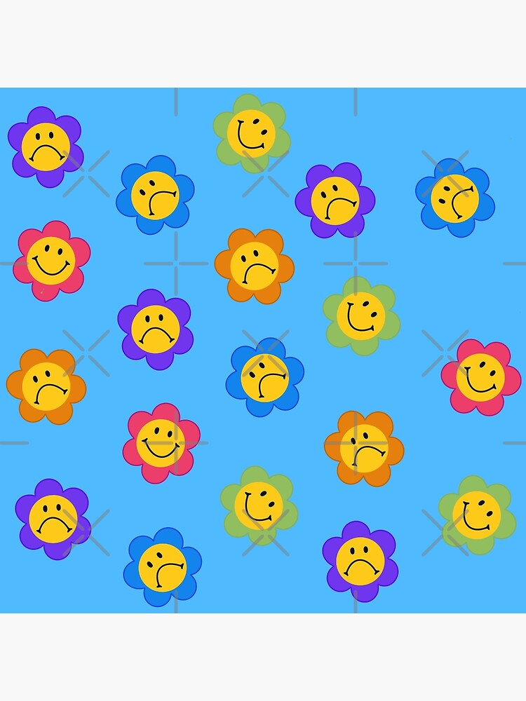 Poster « Fleurs de Smiley », par Thrilled | Redbubble