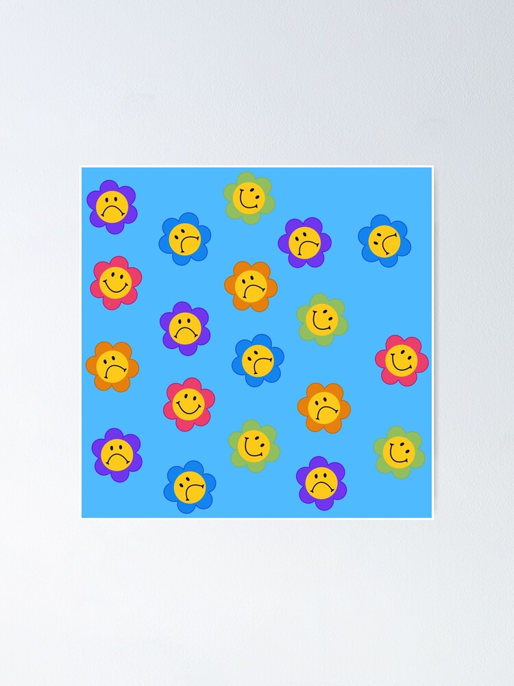"Smiley flowers " Poster by Thrilled | Redbubble