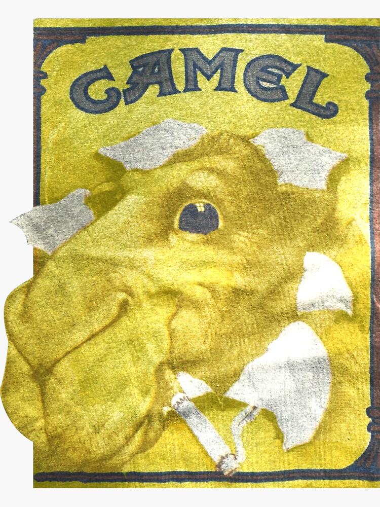 "80s Camel Cigarettes Classic Vintage Joe Camel Threadbare" Sticker for ...