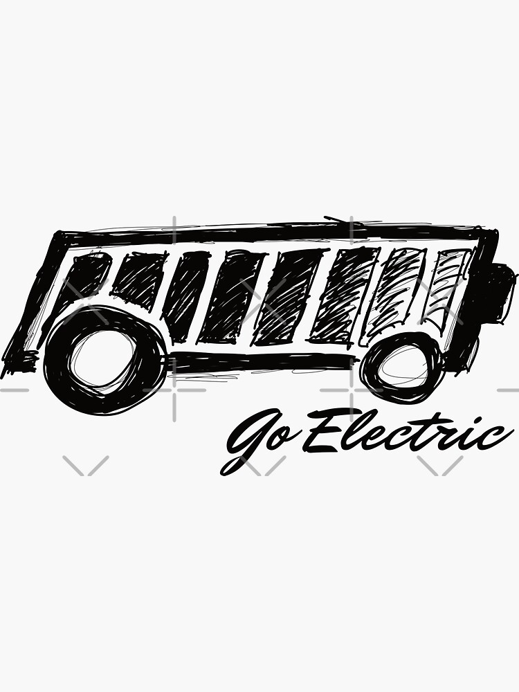 "Go Electric" Sticker for Sale by balldchickens | Redbubble
