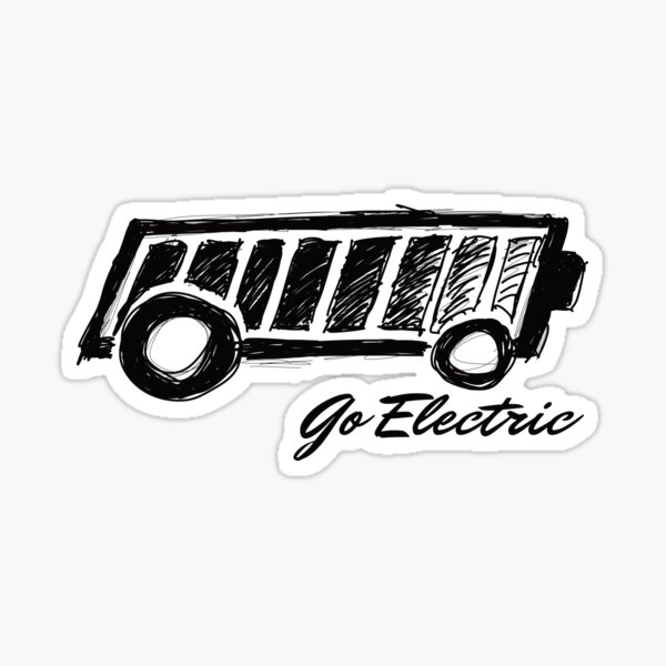 "Go Electric" Sticker for Sale by balldchickens | Redbubble