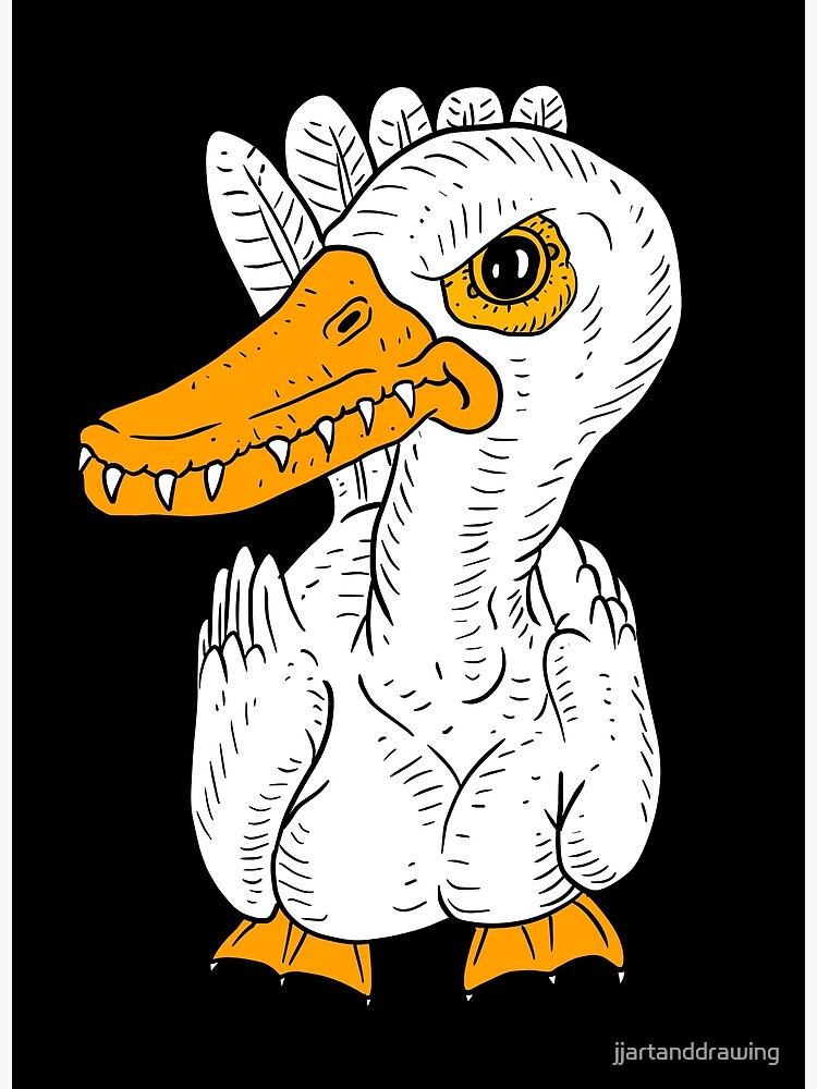 "duck monster." Greeting Card for Sale by jjartanddrawing | Redbubble