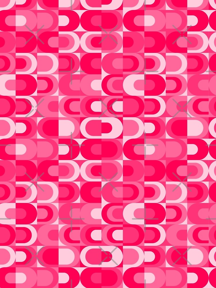 "70s Pattern Retro Industrial Pink Collection" A-Line Dress for Sale by ...