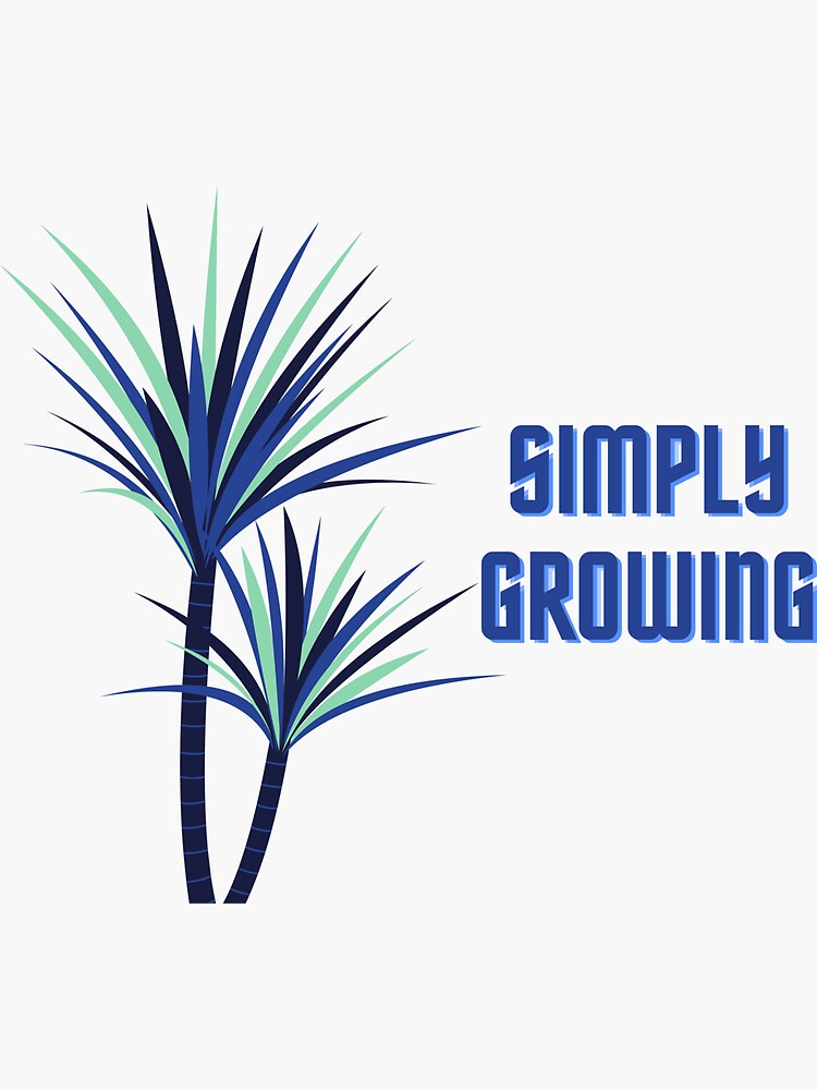 "Simply Growing" Sticker for Sale by KbGiria | Redbubble